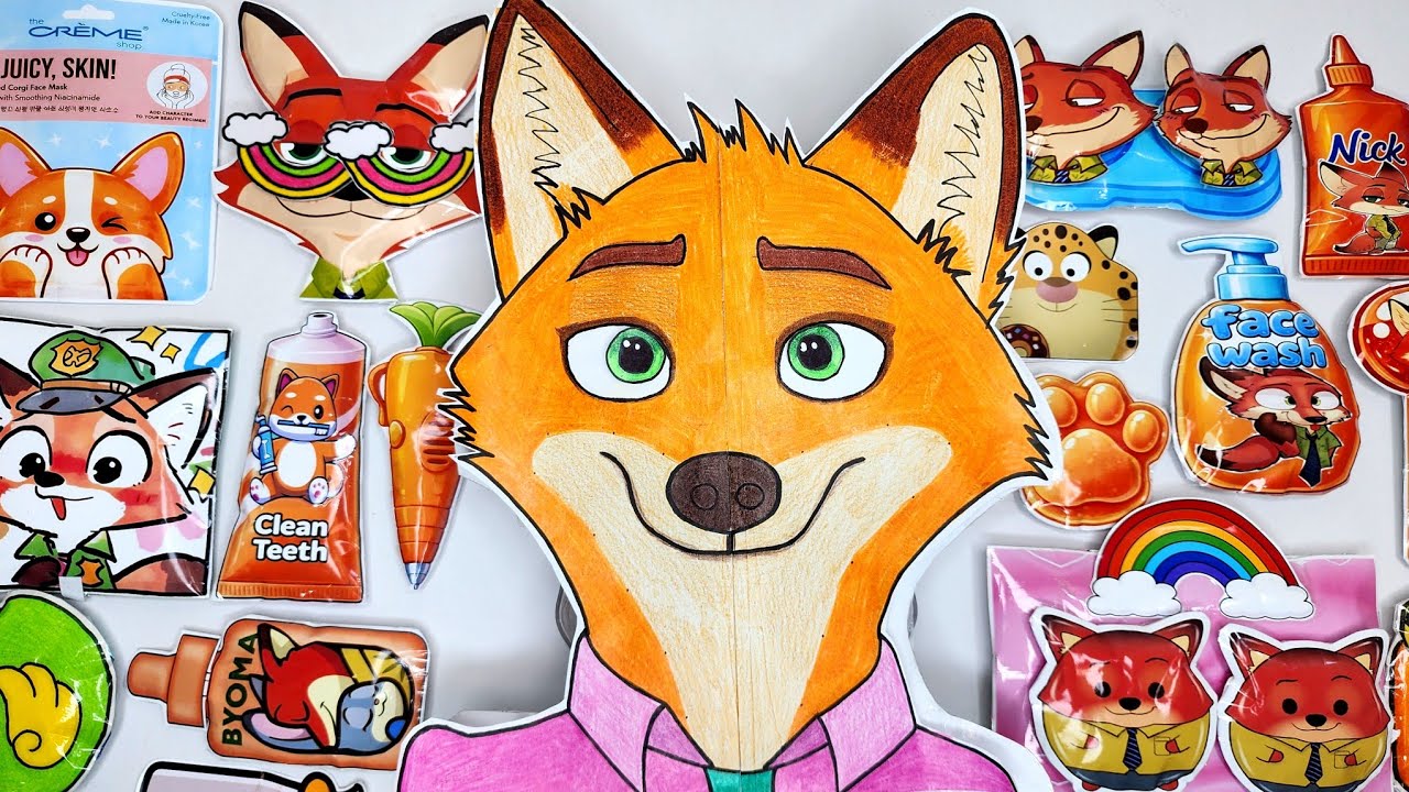ZooTopia 2: Nick Paper Squishy Blind Bag🦊DIY SkinCare + MakeUp Unboxing ...
