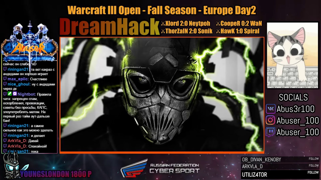 DreamHack Warcraft III Open - 2020 - Fall Season - Europe Day2 !commands - YouTube