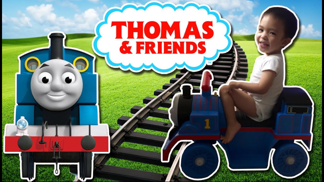 Zayden: Power Wheels Thomas the Train - Unboxing and Playing - YouTube