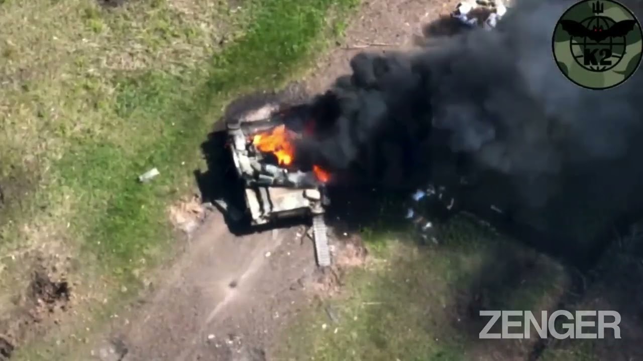 Moment Russian Tank Blows Up In Massive Explosion After Being Hit By ...