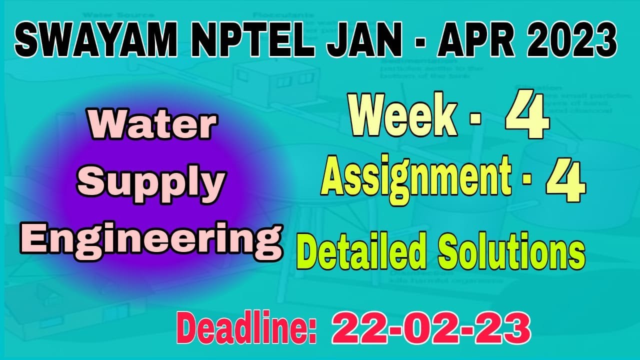 Week 4 Nptel Water Supply Engineering Assignment 4 I Jan Apr 2023 8001