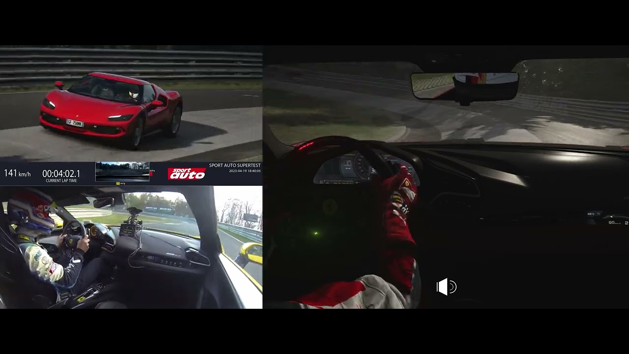 Real Life vs Assetto Corsa | Ferrari 296 GTB at Nordschleife - YouTube