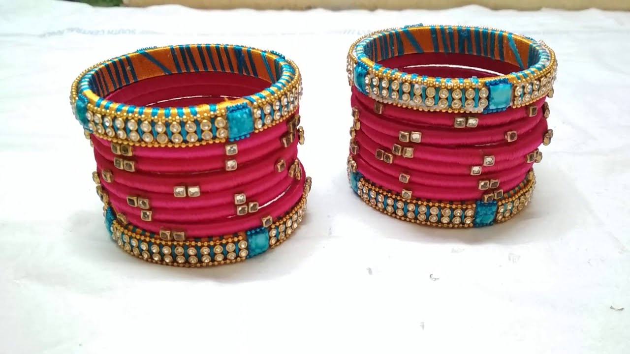 How To Make Beautiful Silk Thread Bangles || DIY || Smart Art and ...