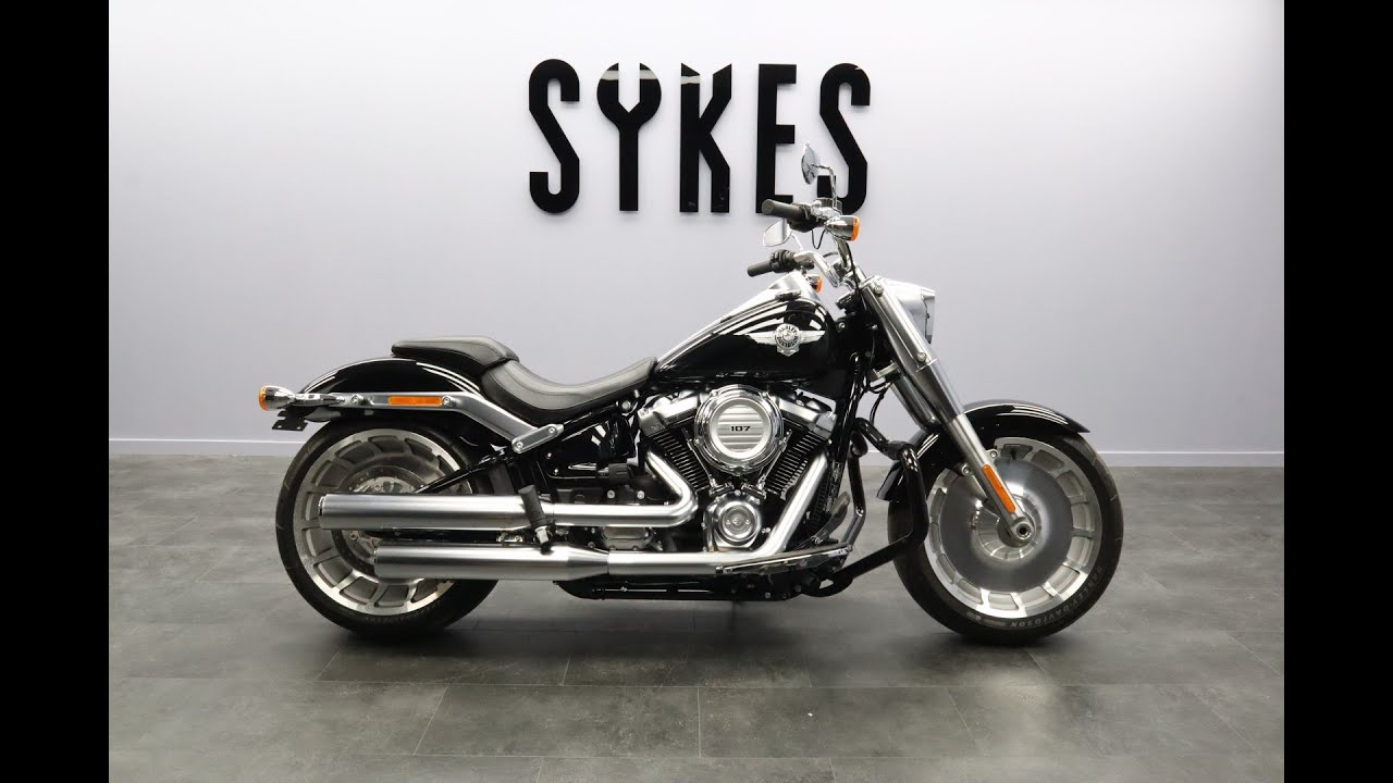 2019 Harley-Davidson FLFB Softail Fat Boy 107 in Vivid Black - YouTube