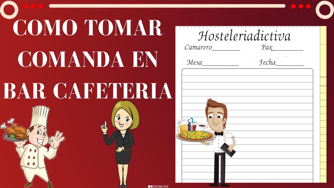 📝Como tomar COMANDA en BAR-CAFETERIA👩‍🍳[Hostelería y Camareros ] - YouTube