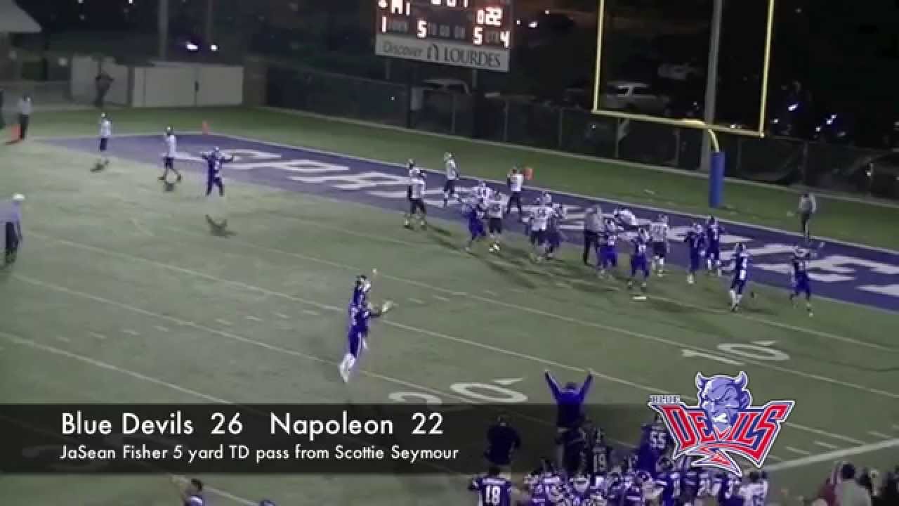 Springfield Blue Devils Football vs. Napoleon Wildcats 2014 - YouTube