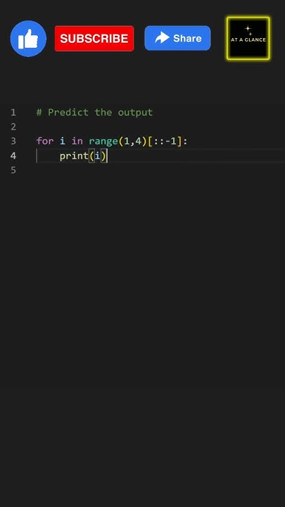 Predict The Output Of This Tricky Code At A Glance Shorts Reverseloop Loop Python Youtube