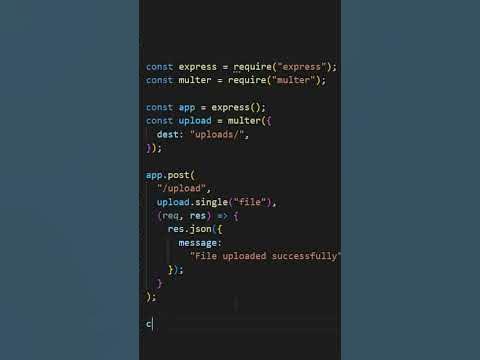 Node.js File Upload API - YouTube