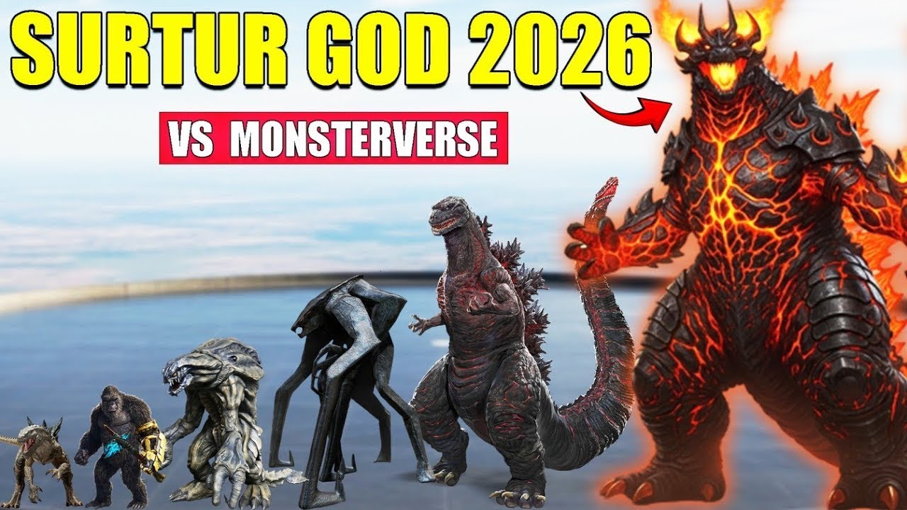 Surtur Godzilla The Real Size of All Monsterverse 3D Comparison - YouTube