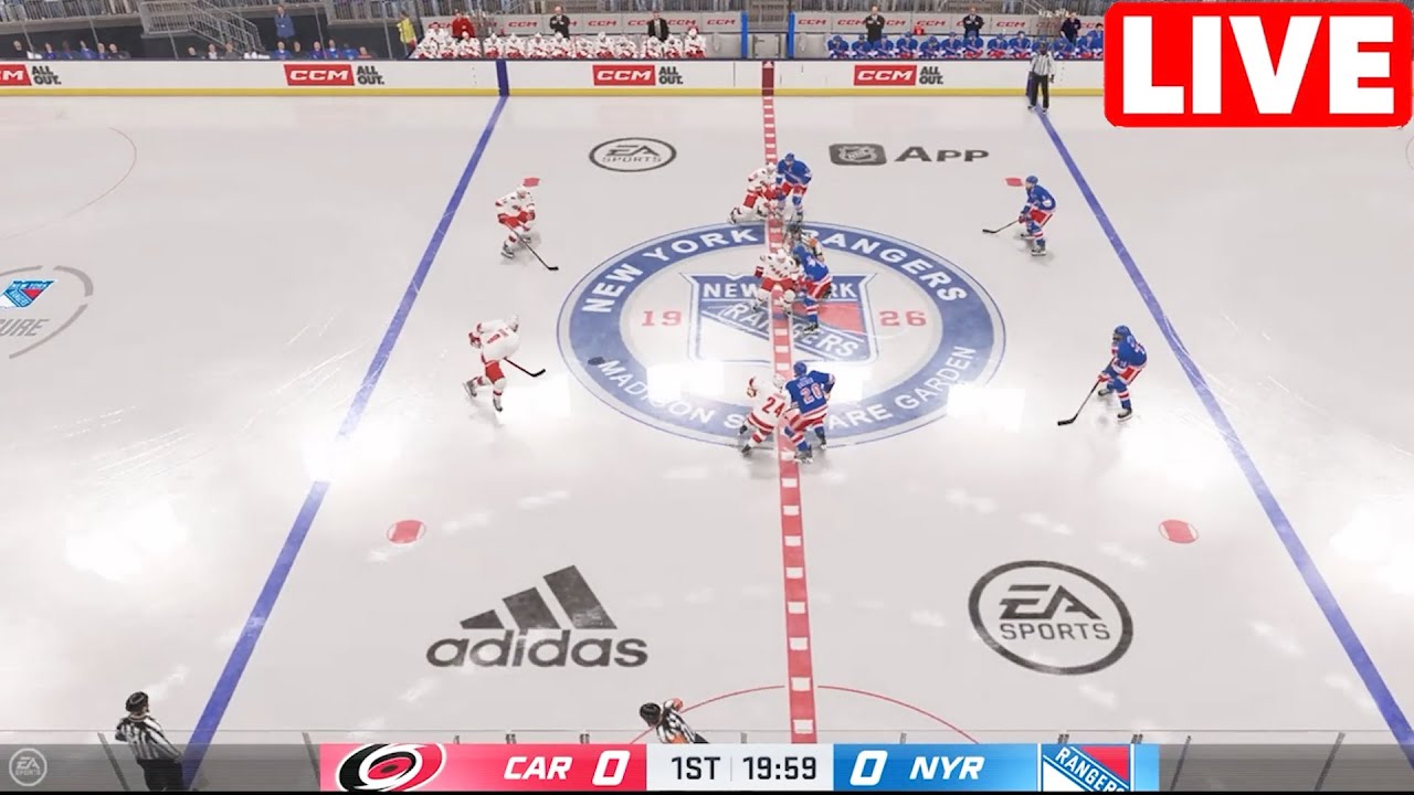NHL LIVE - New York Rangers vs Carolina Hurricanes - 2th Jan 2024 | NHL ...