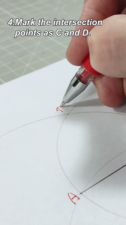 How to trisect a line? Using an Unmarked Ruler and Compass, Method 3 #shorts - YouTube