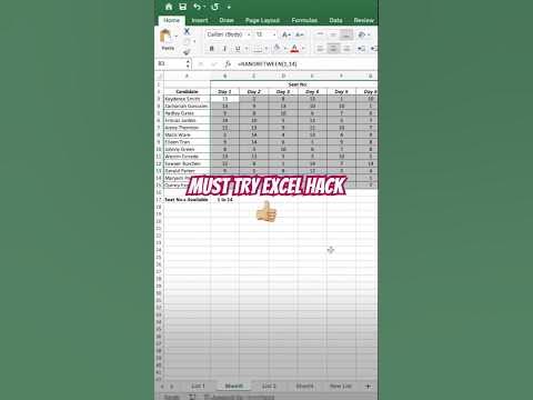 Assign Random Numbers to Your Values in 10 second | RANDBETWEEN ...