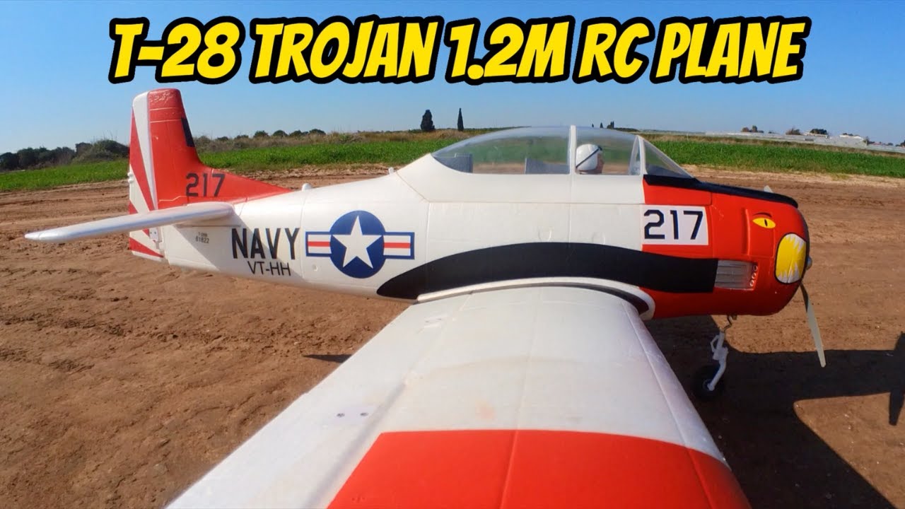 Flying MY E-flite T-28 Trojan 1.2m RC Plane - YouTube