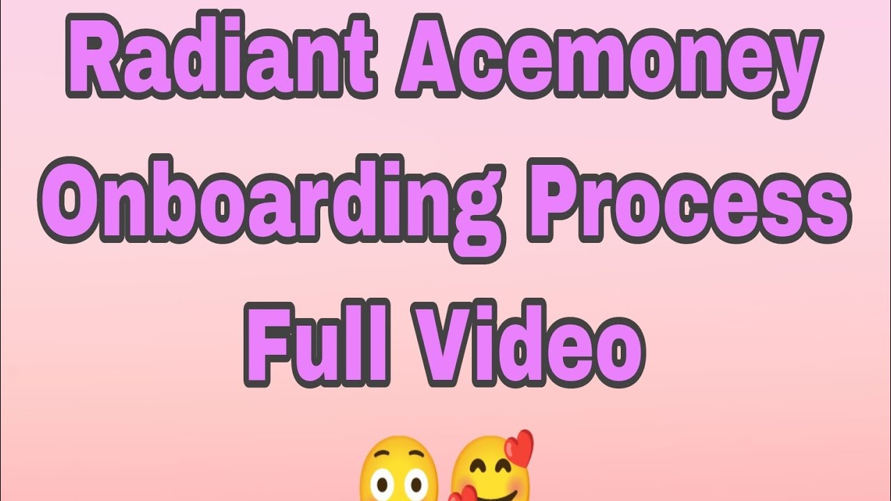 Radiant Acemoney par marchant onboarding kaise karen - YouTube