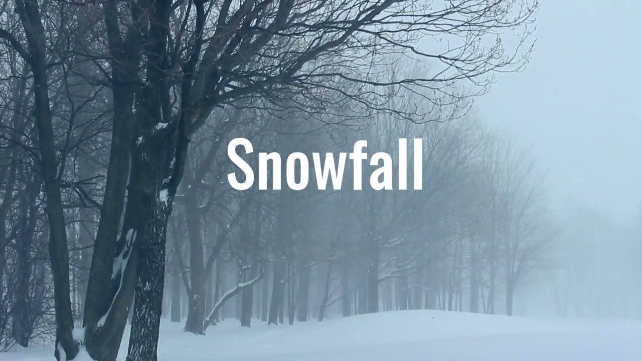 Relaxing Snowfall 8 Hours - Sound of Light Wind Breeze and Falling Snow ...