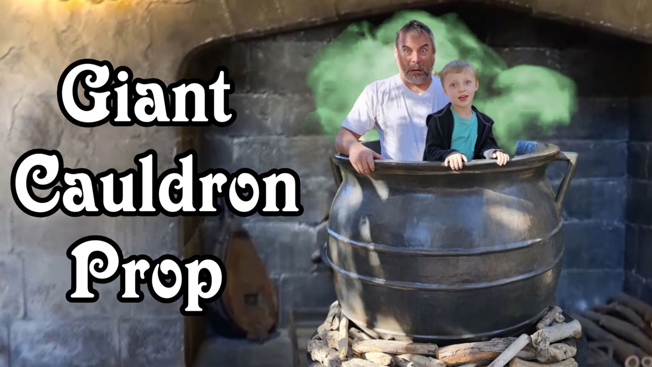 Huge Life-sized Halloween Witch's Cauldron DIY Decorations - YouTube