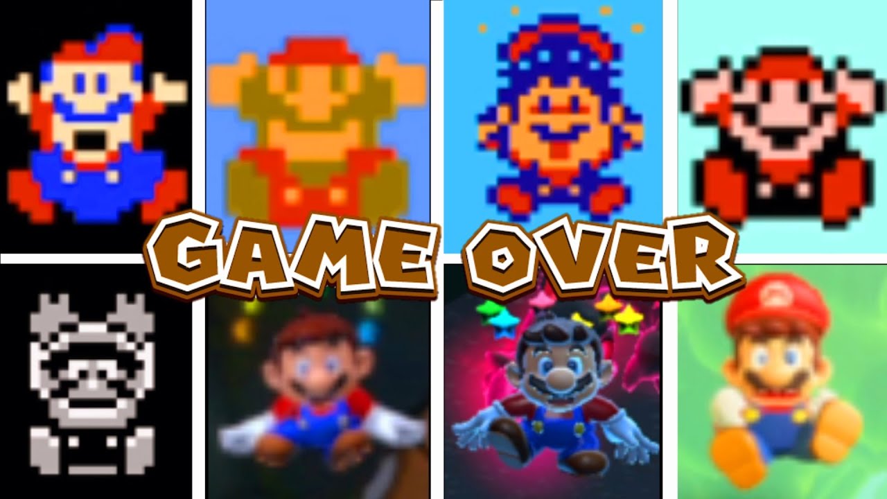 Evolution of Super Mario Death Animations & Game Over Screens 1983-2023 ...