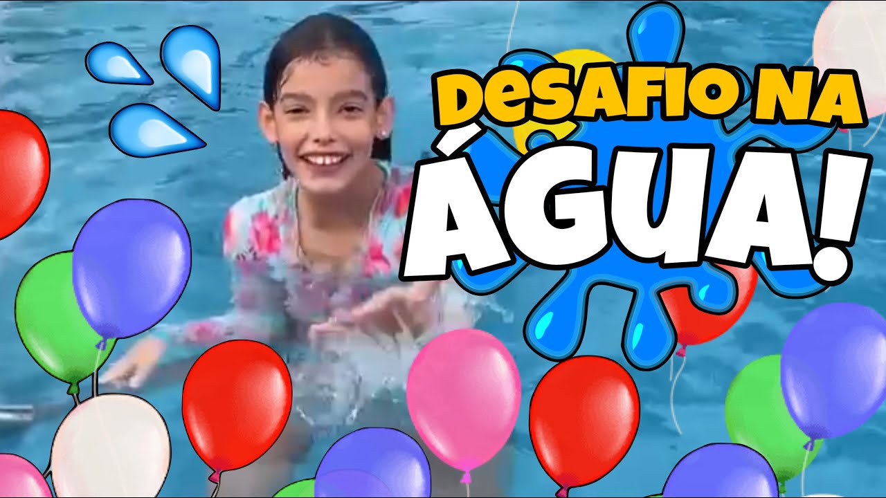 DESAFIO na ÁGUA💦 com BALÕES 🎈com CORES! Desafio da VIDA REAL!😅 - YouTube