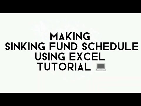 Making a SINKING FUND SCHEDULE using EXCEL💻 - YouTube