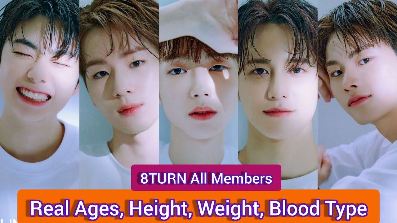 8TURN All Members Real Ages, Height, Weight, Blood Type - YouTube