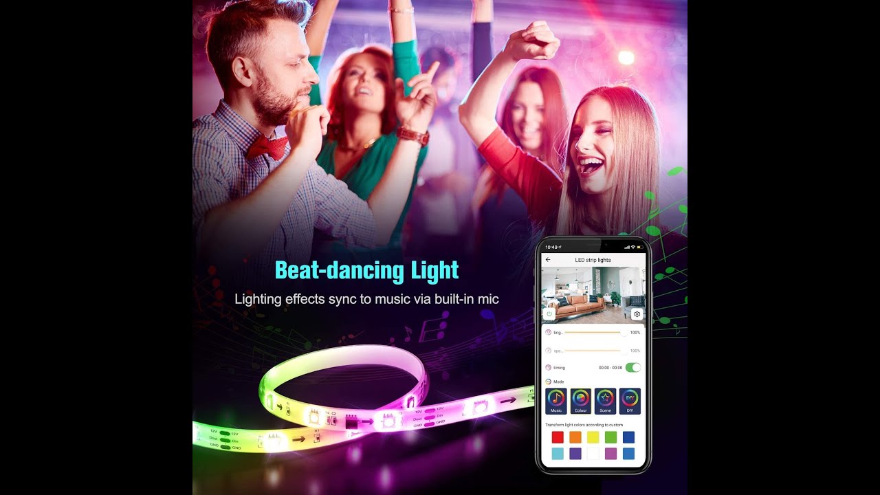 UALAU Dreamcolor WiFi LED Strip Lights Compatible with Alexa, Google ...