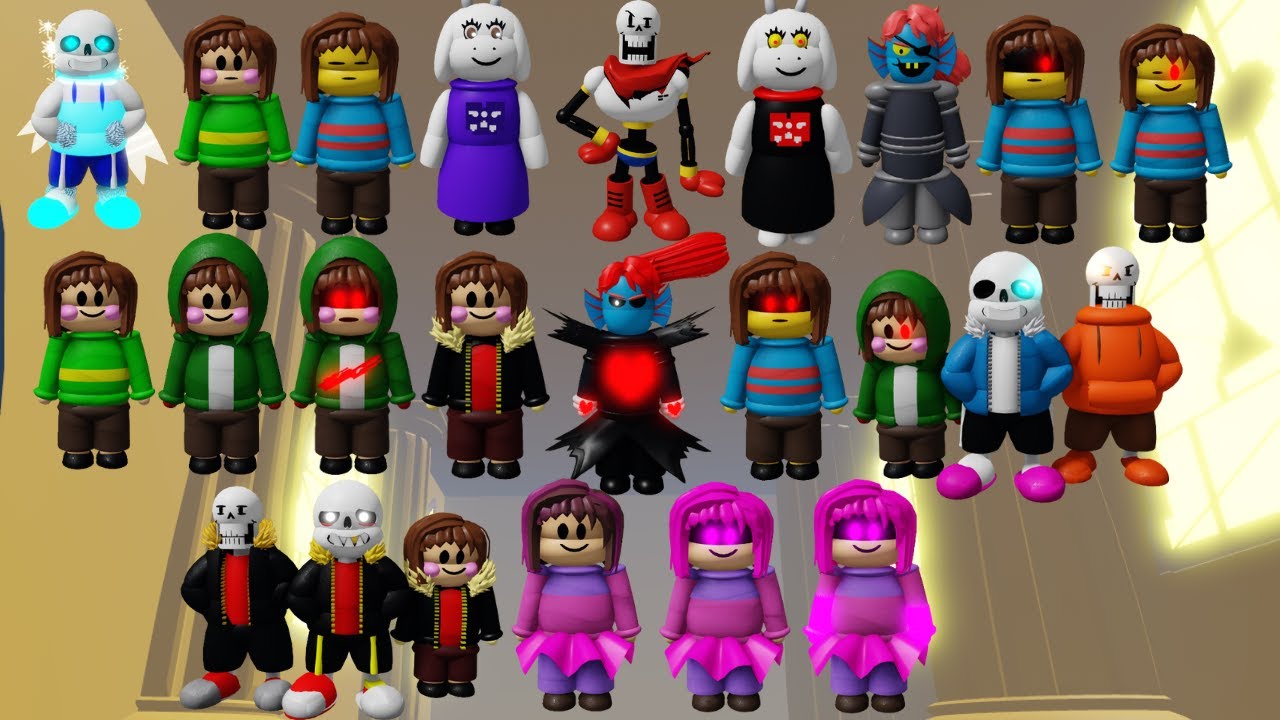 undertale final multiverse showcase all human characters - YouTube