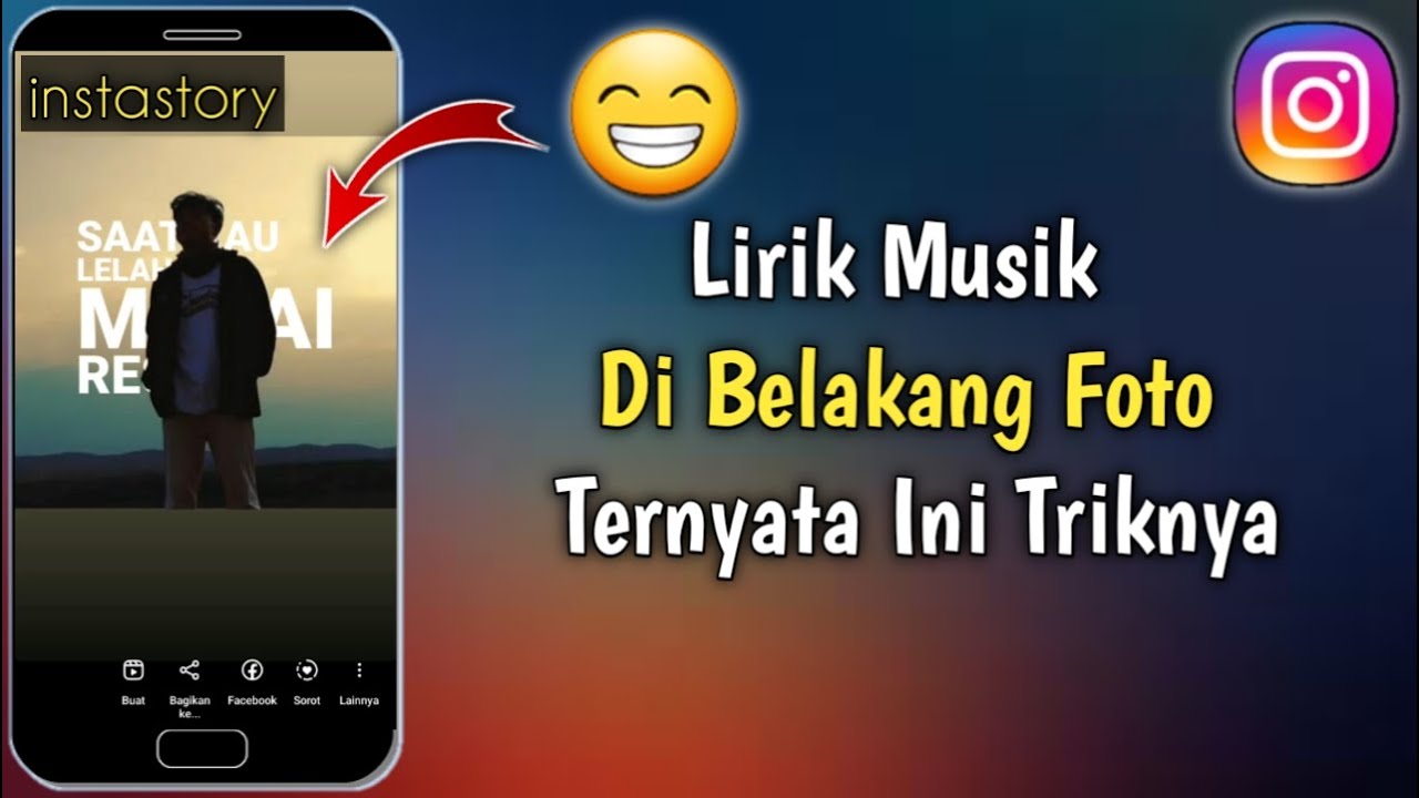 Cara Membuat Lirik Musik Di Belakang Foto ( Instastory ) - YouTube