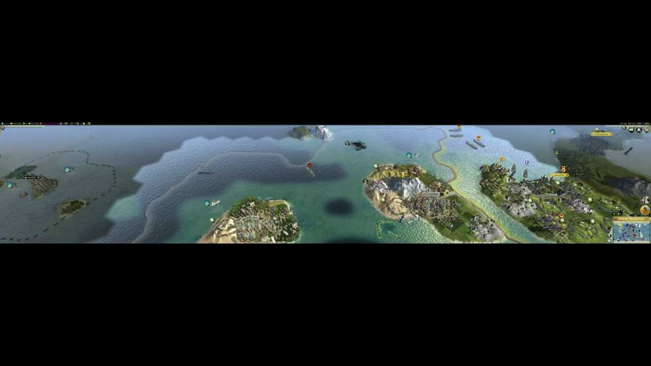 Civilization V 5 Eyefinity Gameplay - Triple Monitor HD - YouTube