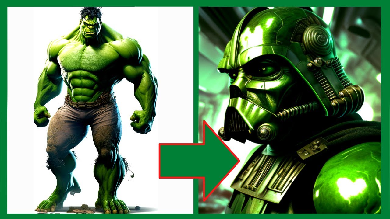 STAR WARS VS MARVEL | AI ART | Darth Vader AS HULK - YouTube