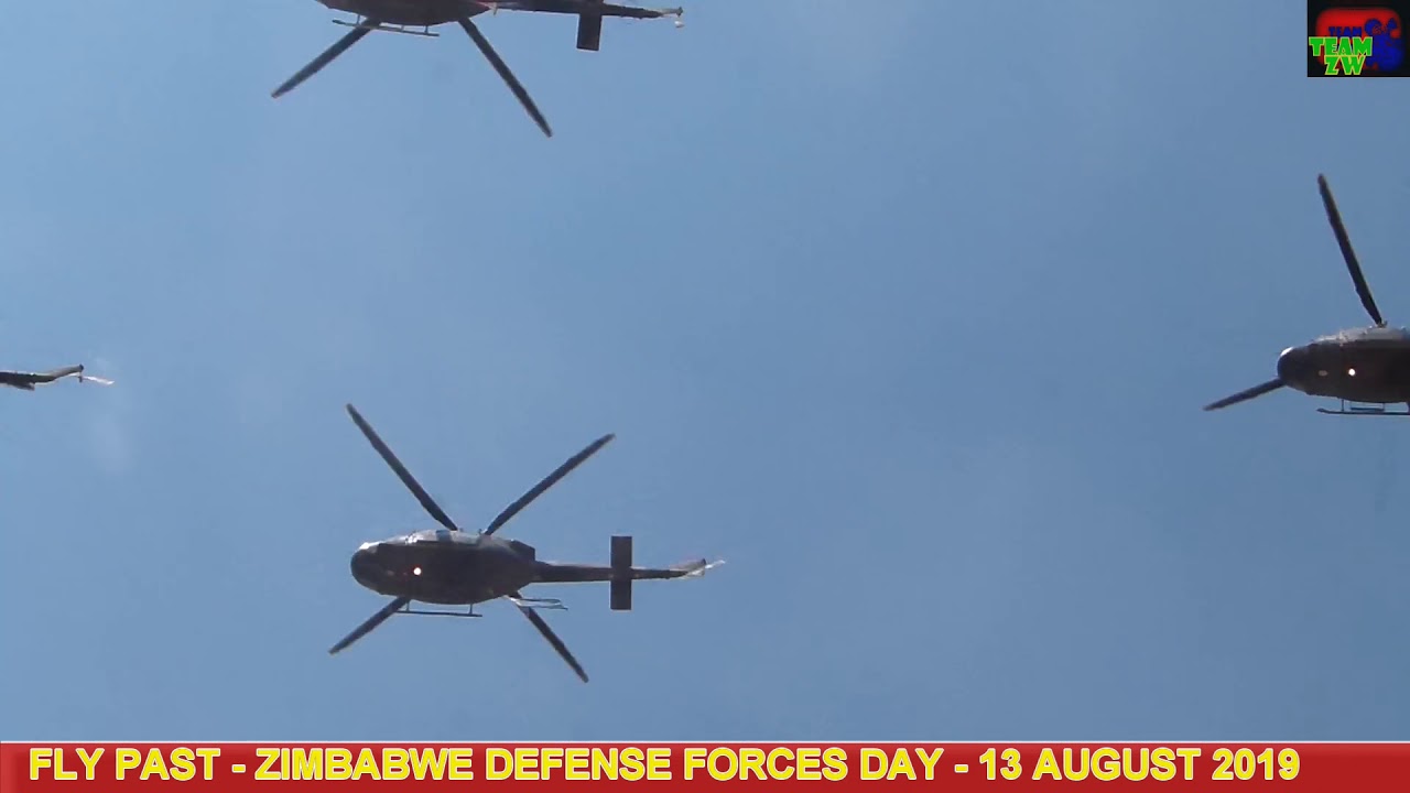 Fly Past of Helicopters at the Zimbabwe Defense Forces Day - YouTube