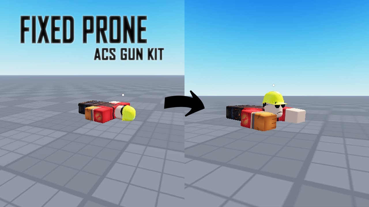 How to fix prone in ACS gun kit Roblox Studio - YouTube