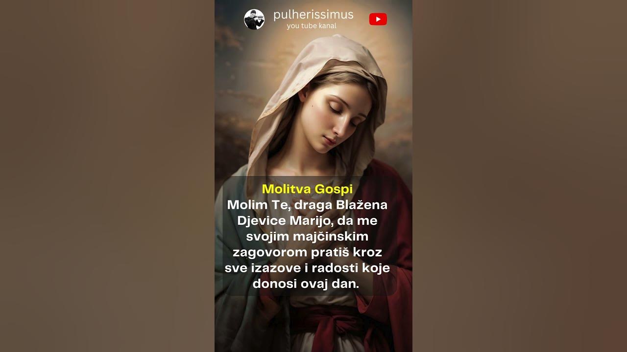 Molitva Gospi za zaštitu - YouTube