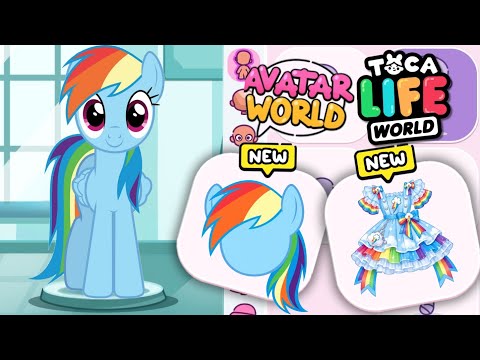 HOW TO MAKE NEW RAINBOW DASH GIRL 🌈 MY LITTLE PONY SO CUTE IN AVATAR WORLD AND TOCA BOCA WORLD 😍🌎