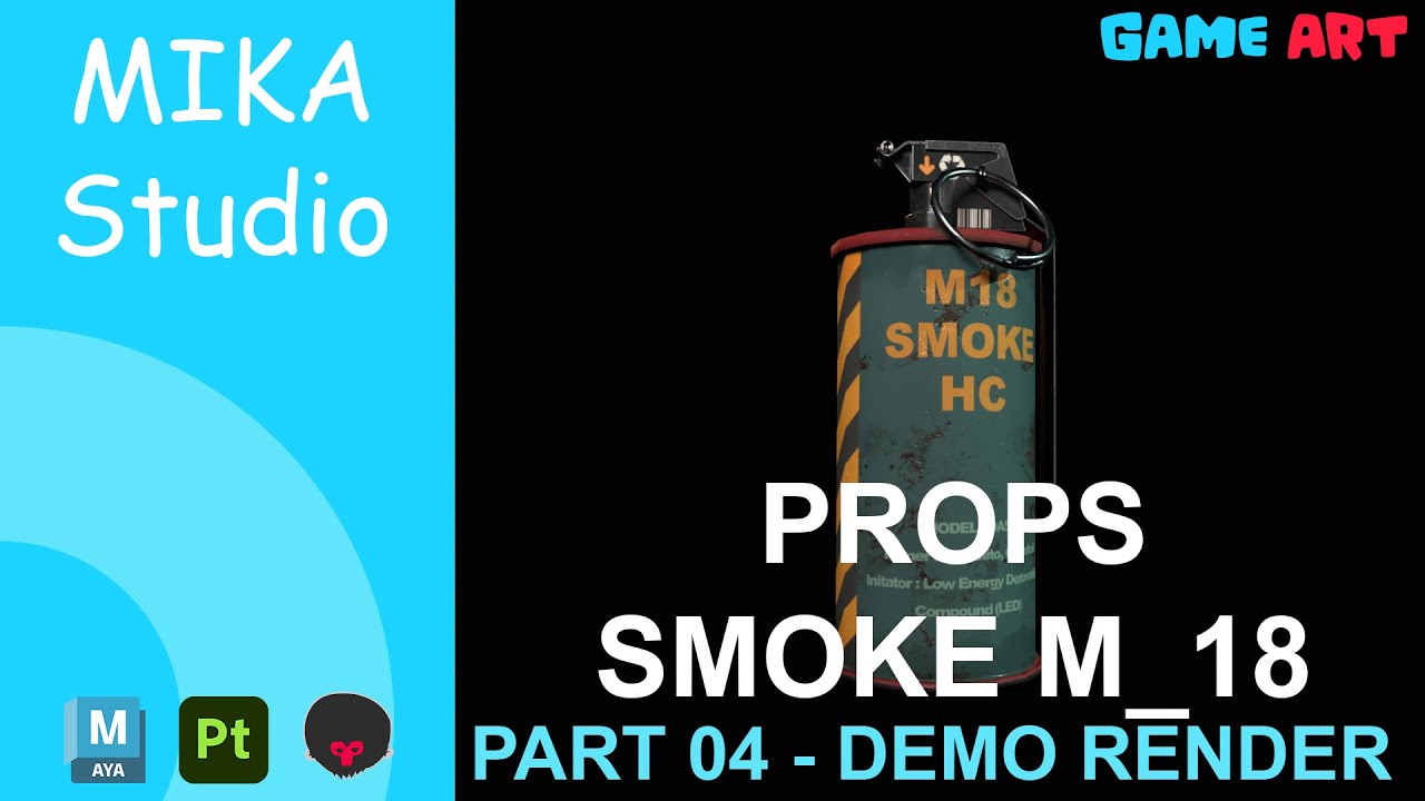 GAME ART | PROPS : SMOKE M_18 ( PART 04 ) - DEMO RENDER - YouTube