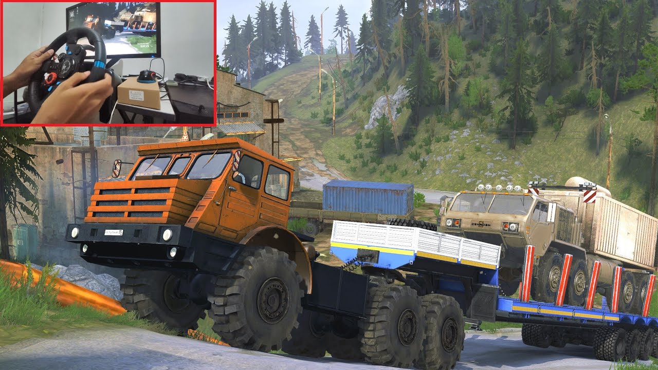 Spintires Mudrunner - Moaz-74111 6x6 - Trailer Low Loader - Offroad ...