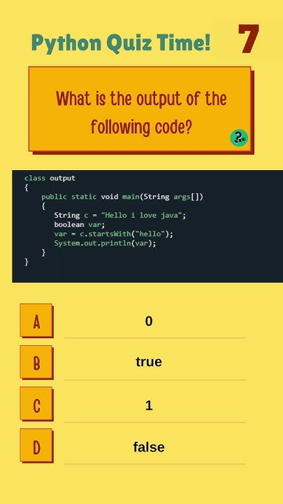 Programming Quiz | Java Quiz 3 - YouTube