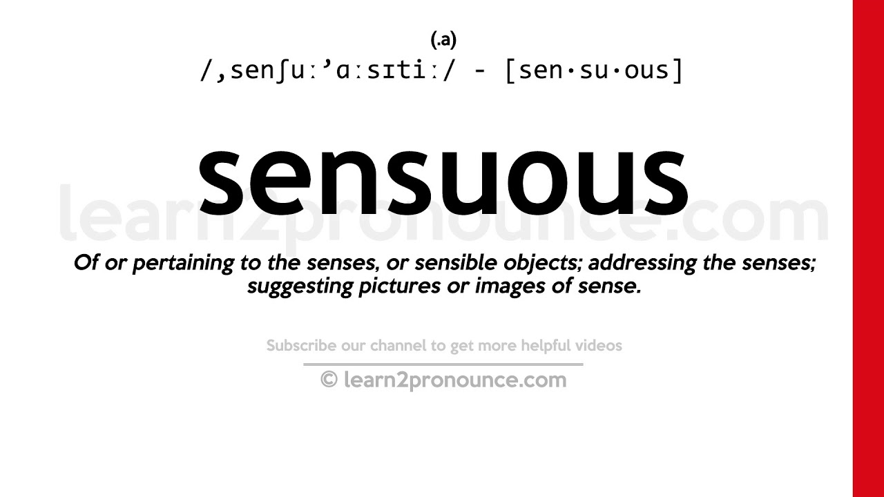 Pronunciation of Sensuous | Definition of Sensuous - YouTube