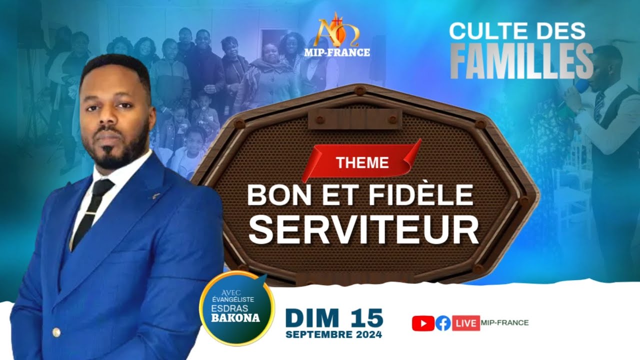 Thème : Bon et Fidèle Serviteur, avec l’Evangéliste BAKONA Esdras - YouTube