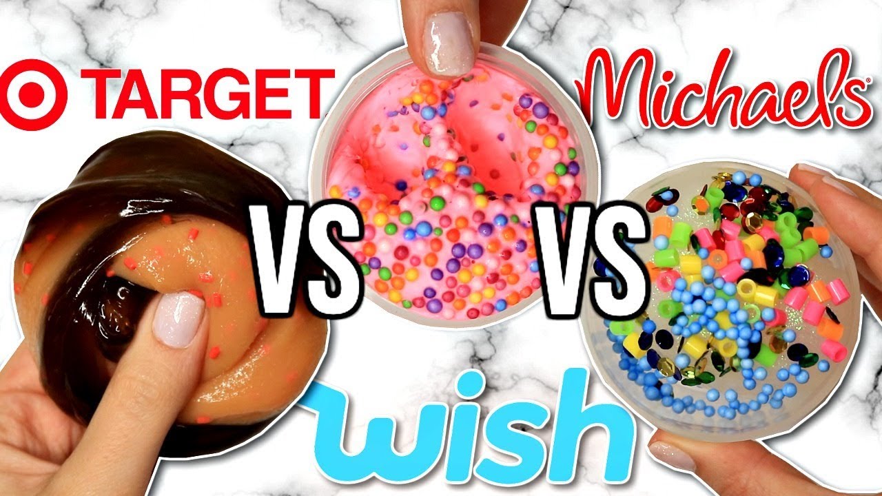 Wish VS Target VS Michaels Slime Review! Is It Worth It?! - YouTube