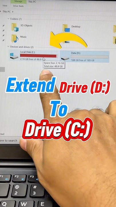 How to Extend Drive D to C(Windows 10,11) #electronicmusic - YouTube