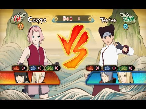 Sakura, Hinata, Ino vs Tenten, Konan and Tsunade side of the planetary devastation