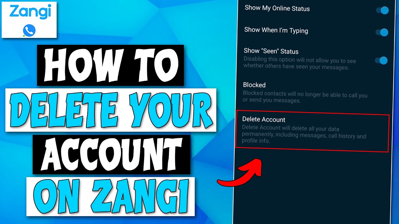 How To Delete Zangi Account - YouTube