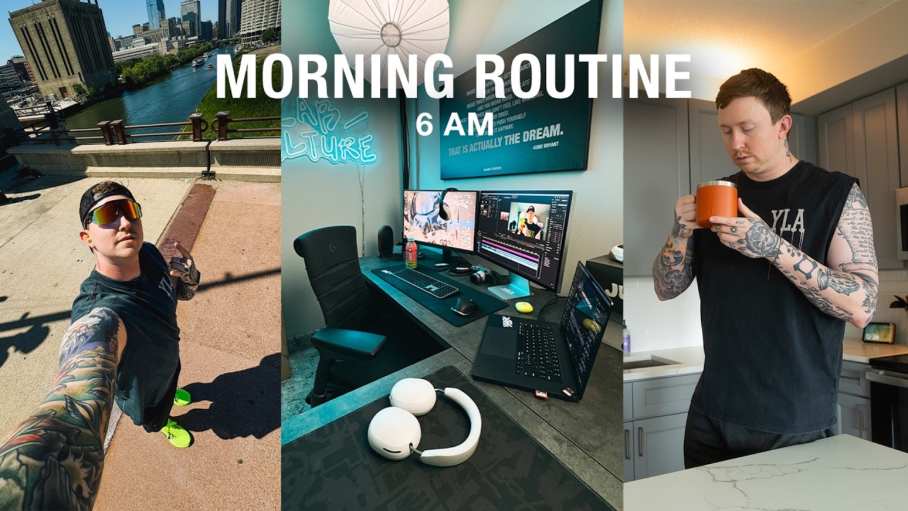 6am Morning Routine Productive Healthy Habits Content Creation