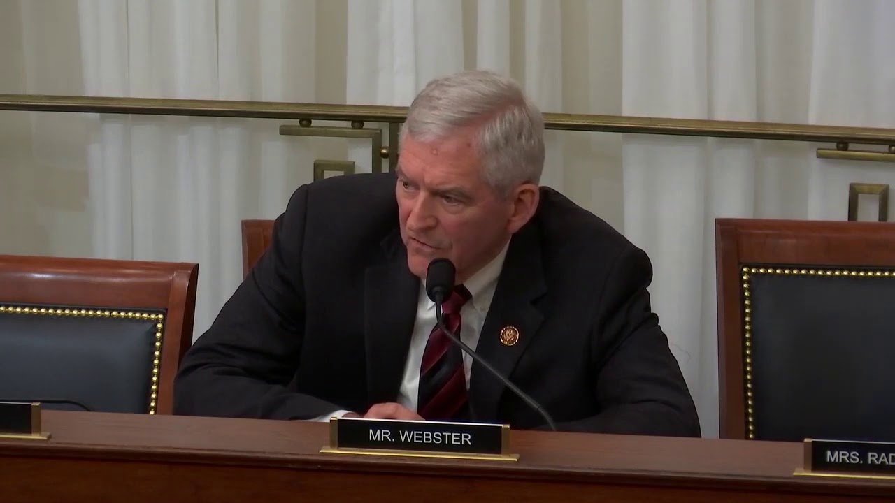 Rep. Webster at the Natural Resources Oversight Hearing - YouTube