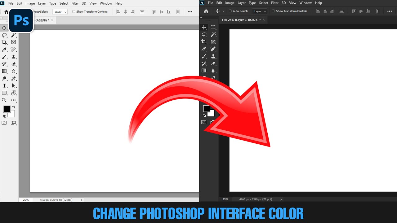 Change user interface color photoshop #photoshoptutorial #photoshop ...