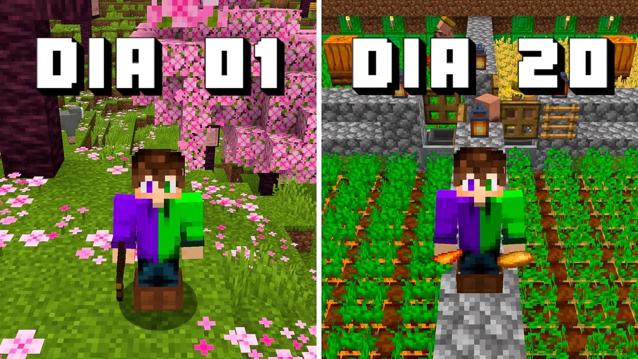 SOBREVIVI 20 DIAS NO MINECRAFT 1.20 - MINECRAFT 20 EM 20 DIAS - YouTube