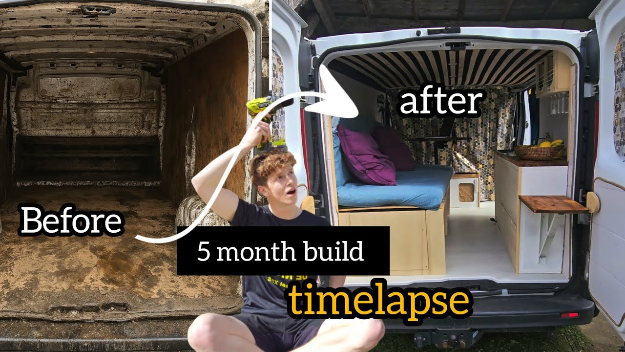 DIY Van Conversion Timelapse | Full Build From Empty Van to a Home on ...