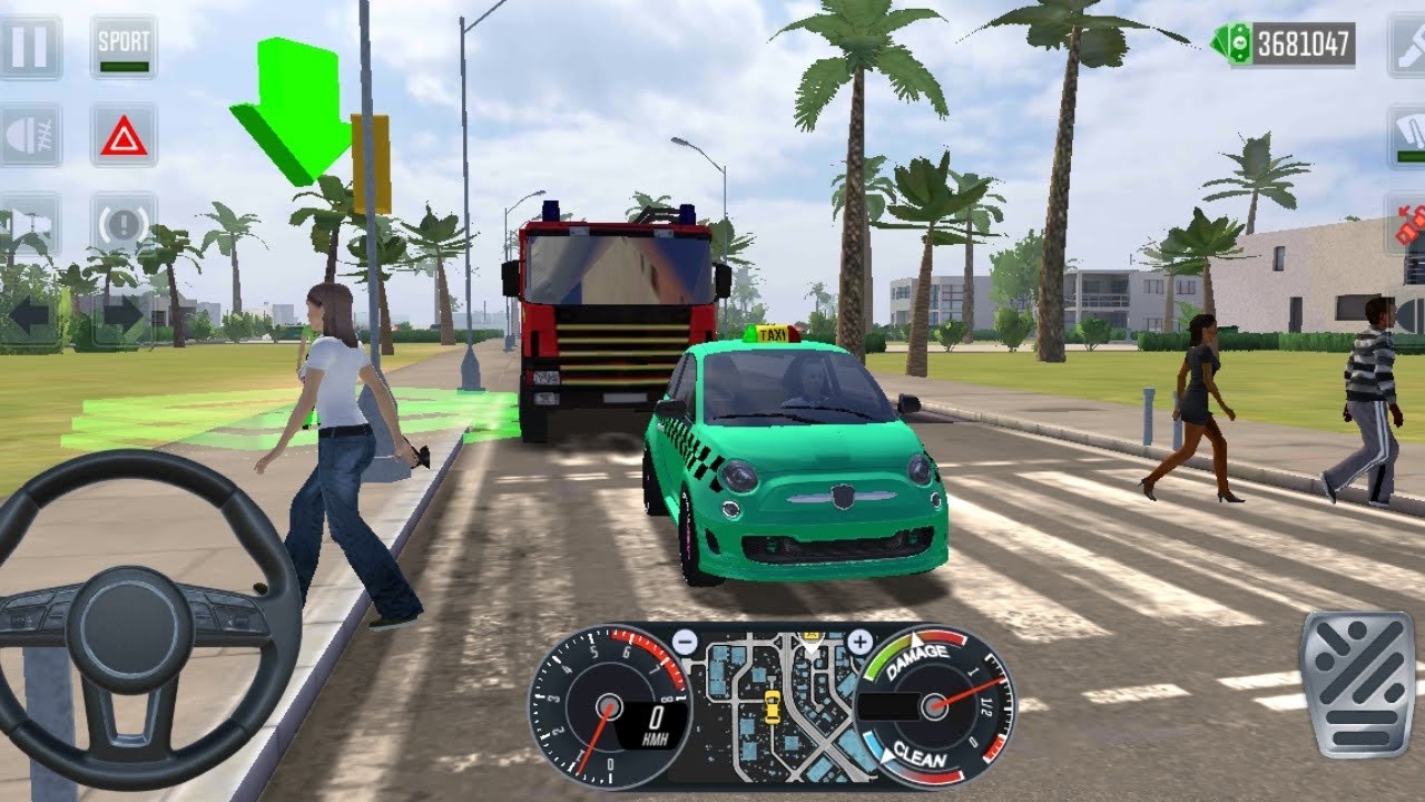 Taxi SIM 2020 | Fiat 500 City Car Car Simulator Driving Los Angeles ...