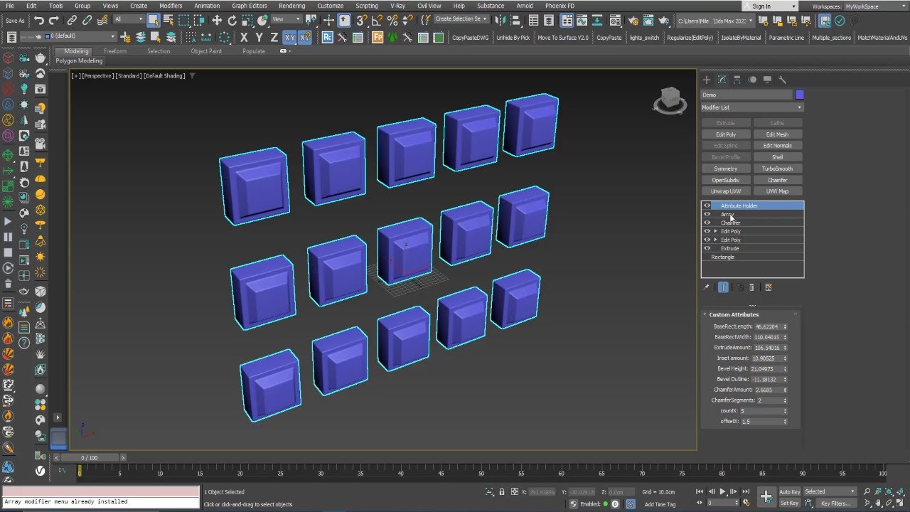 3DS Max - Attribute Holder modifier - YouTube