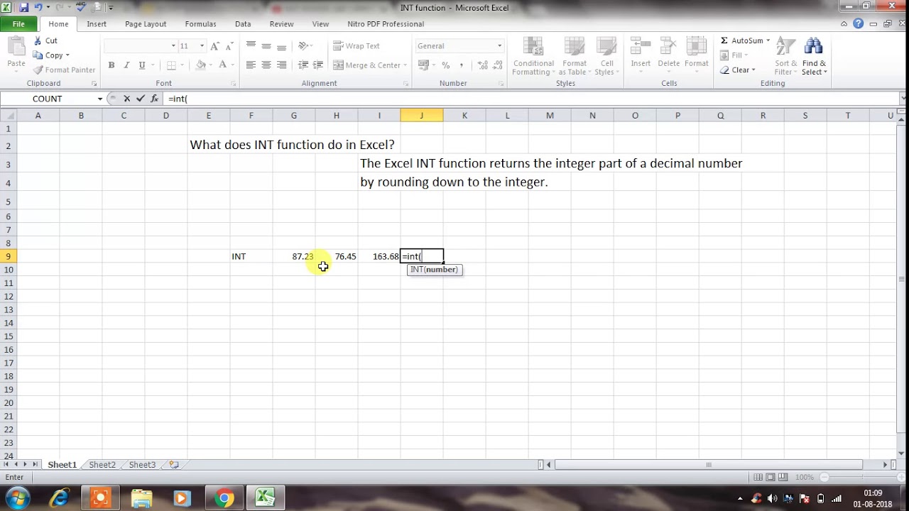 How INT FUNCTION Work IN EXCEL YouTube How INT FUNCTION Work IN EXCEL YouTube